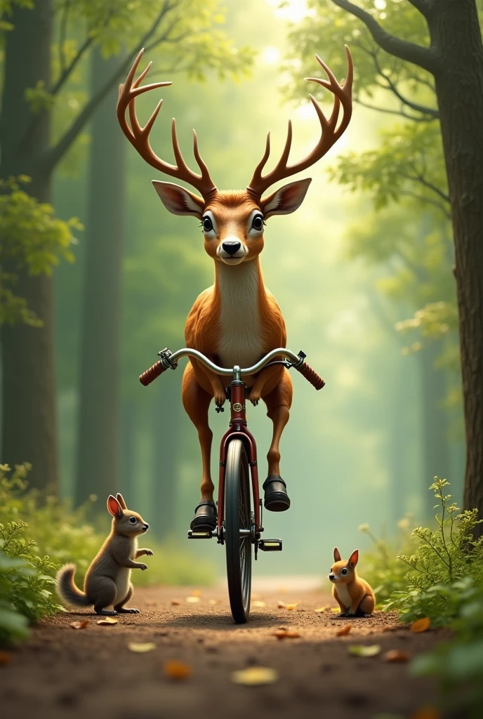 Deer+bike - SeaArt AI