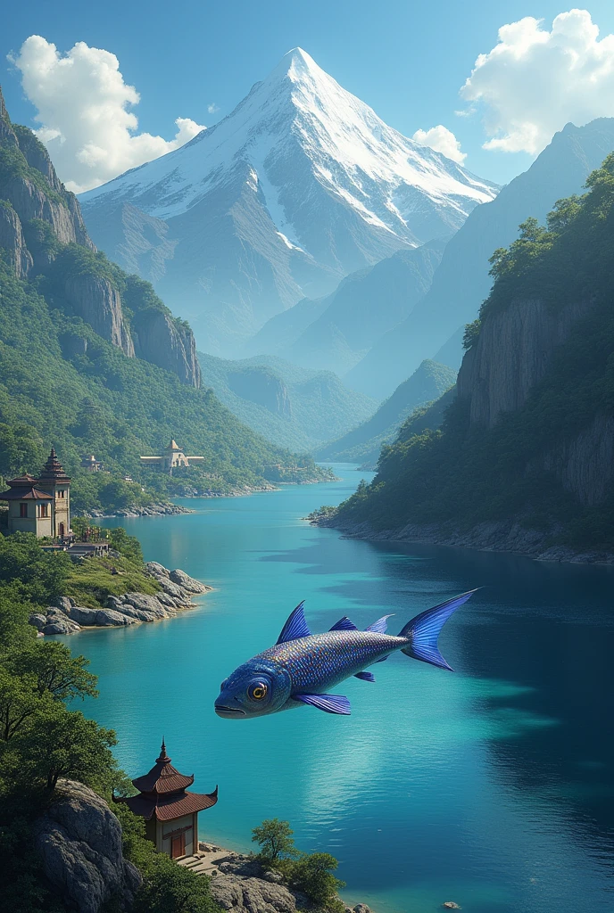 Mount Sumeru, located in the middle of the great river Sitandara ...