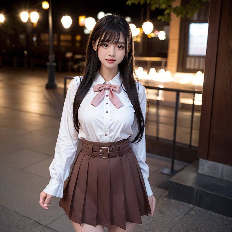 Laughing out loud，(knee shot), 1 girl, long hair, Slender body type ...