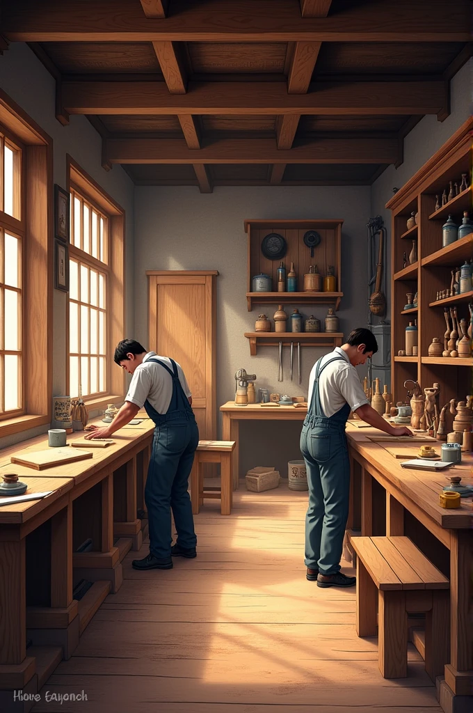 A wallpaper, with the theme of a carpentry shop, Its name is ...