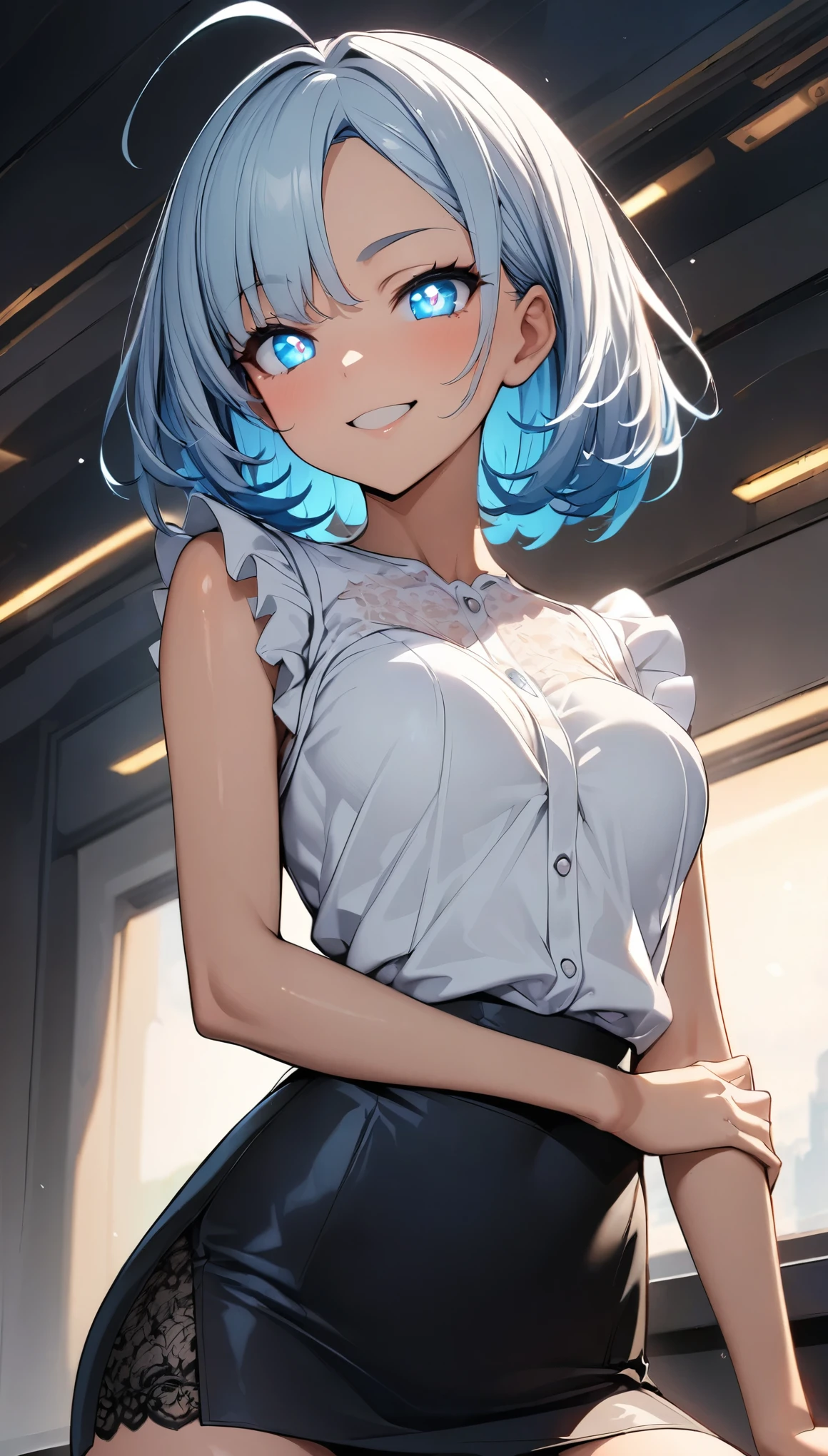 1 Female, Beautiful Skin, Fine skin, vivid hair, Luminous Eyes - SeaArt AI