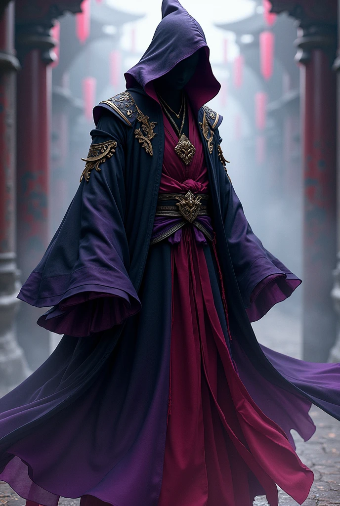 Black, purple and red ronin outfits with a open kimono, no armor ...