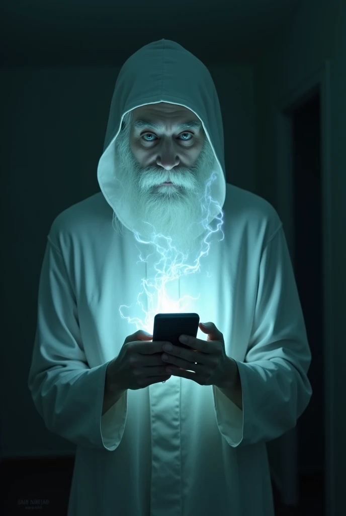A ghost obsessed with a smartphone , unique, - SeaArt AI