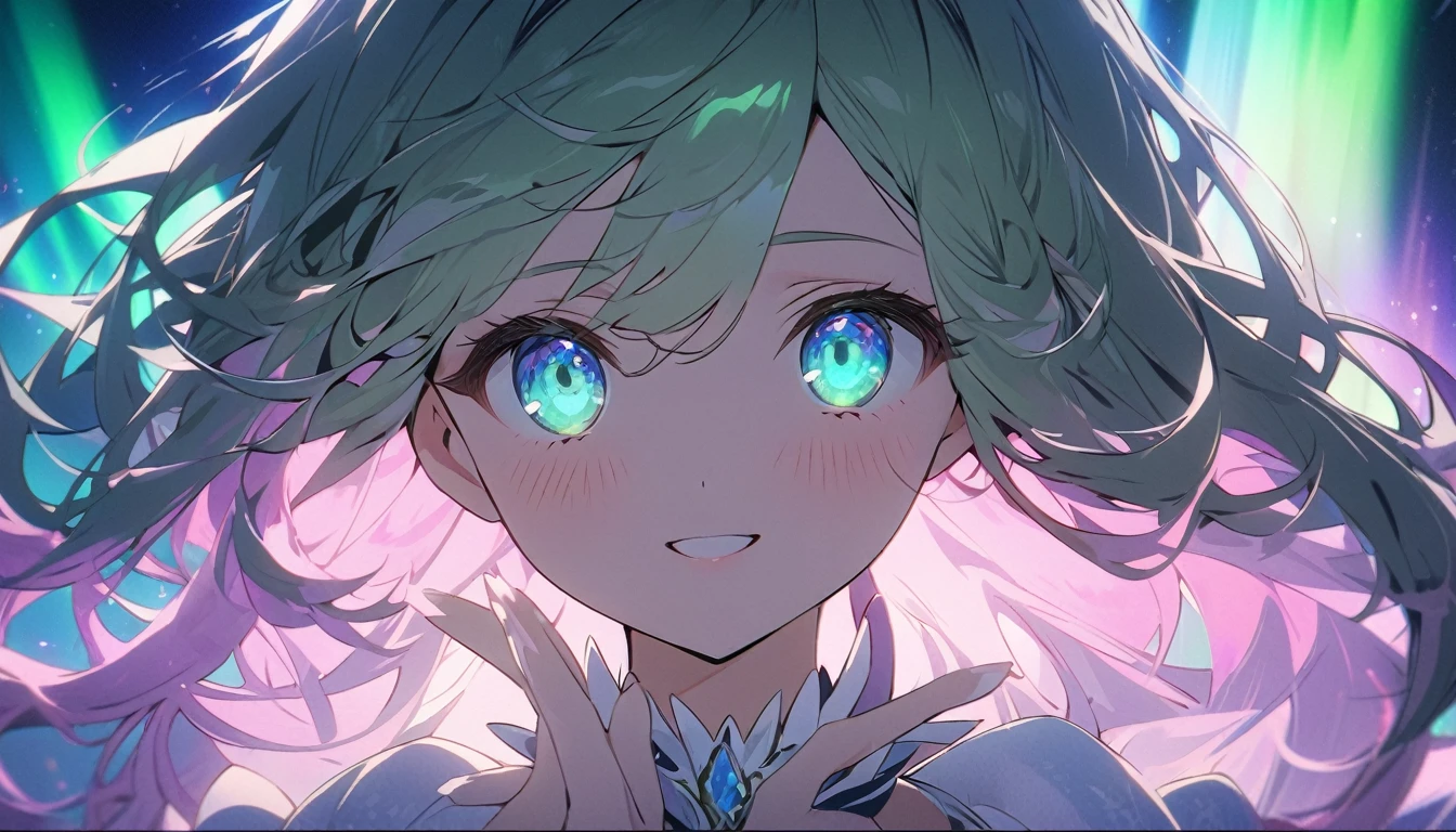 **433. One person。Personification of the Aurora。A fantastical presence ...