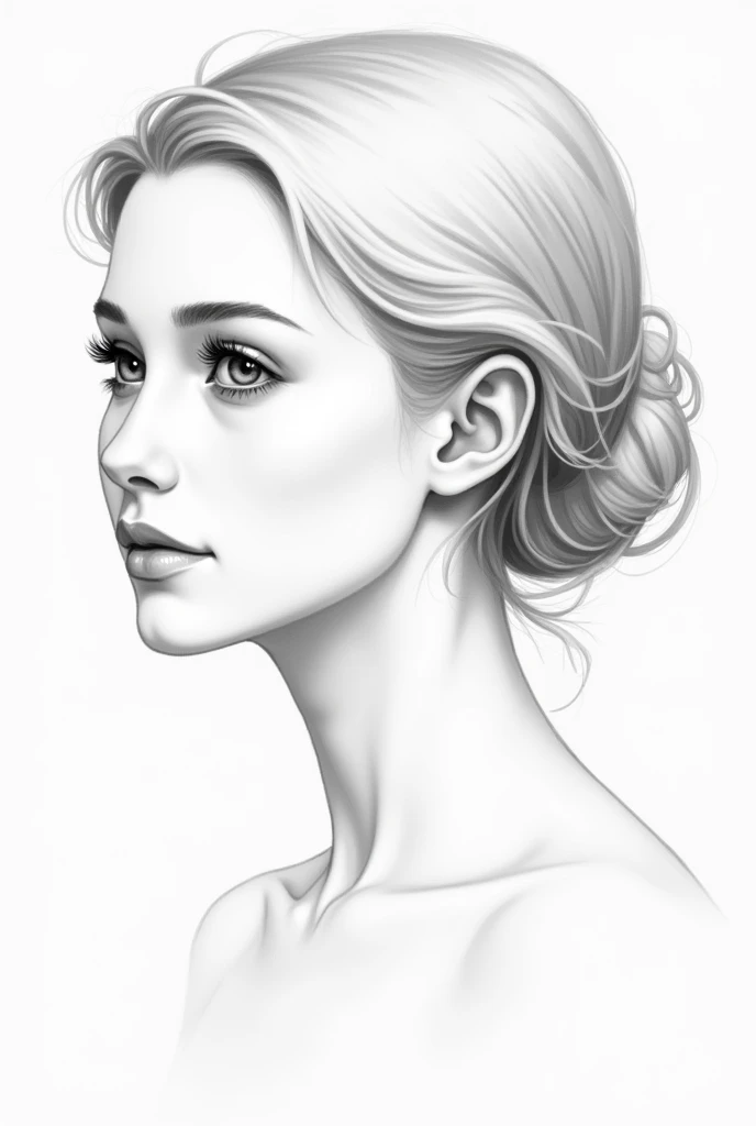Tutorial for drawing a female face from the front and side (profile ...