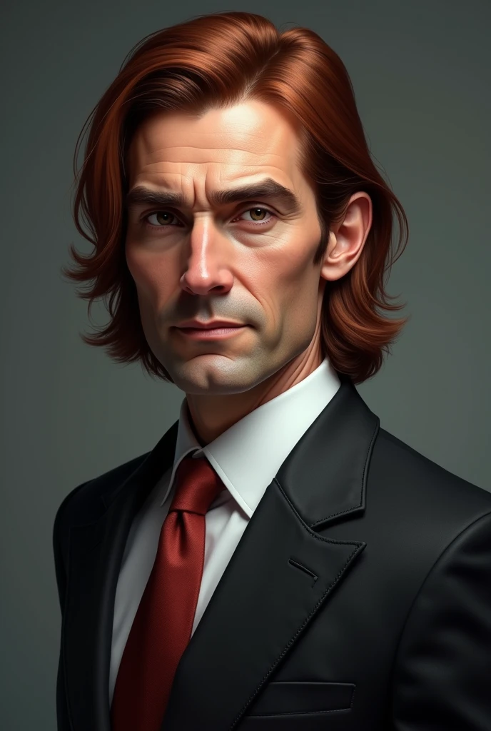 The most prominent features of his face were projected into an angular ...