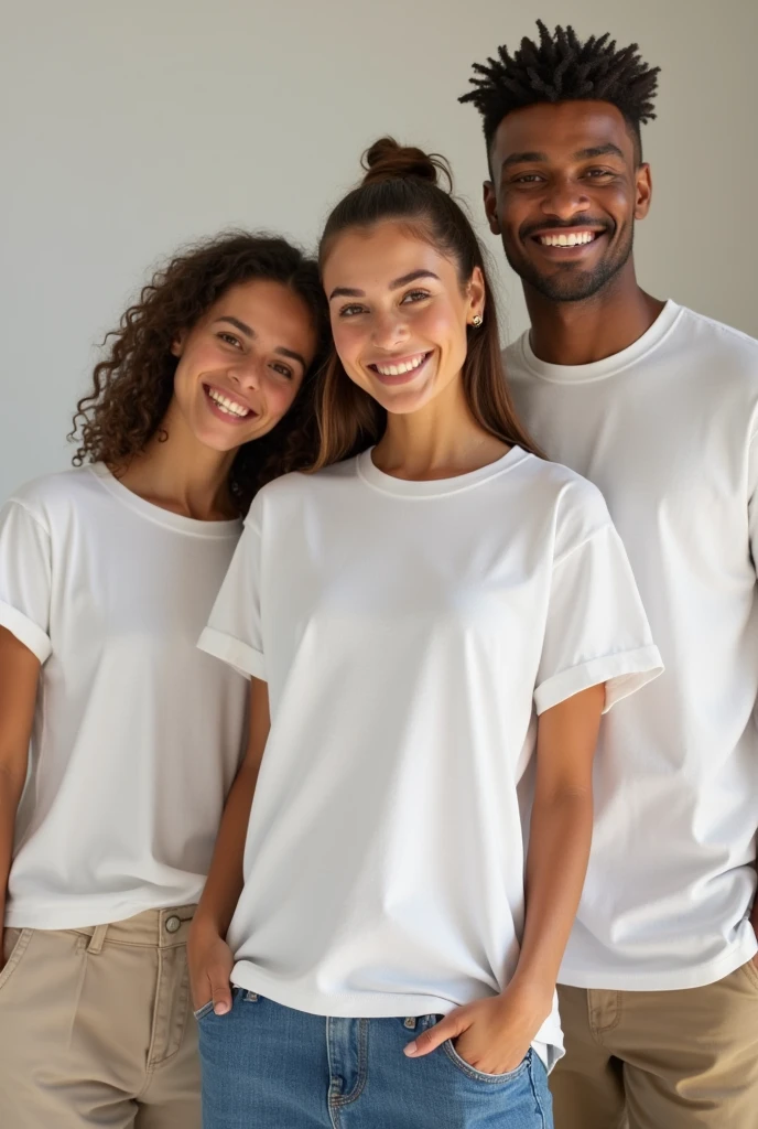 Models with basic t-shirts 100% cotton - SeaArt AI