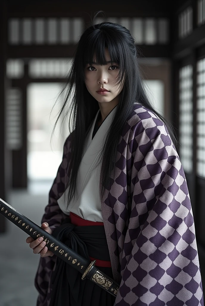 Realism, Photorealistic, black and white checkered cloak, patterned ...