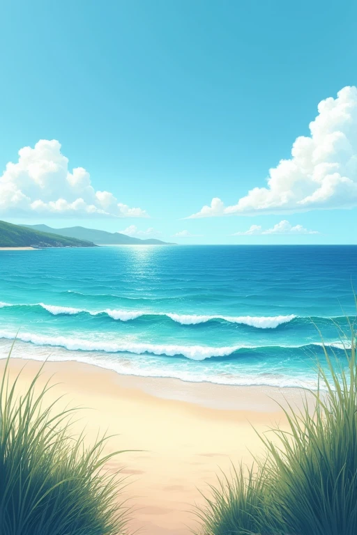 Ocean、Cool、Sandy Beach、Beautiful views、Colorful - SeaArt AI