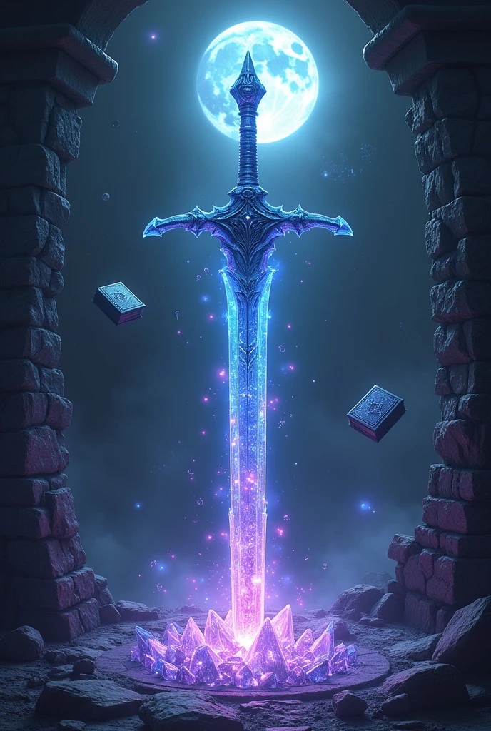 Crystalline Sword of the Arcane: A sword made entirely of - SeaArt AI