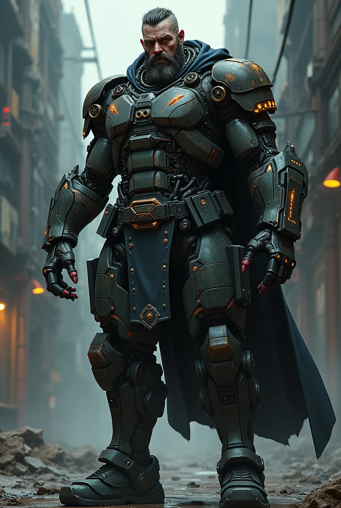 Unique profile picture for tiktok. A cyborg,Grim,masculine ,アニメ - SeaArt AI