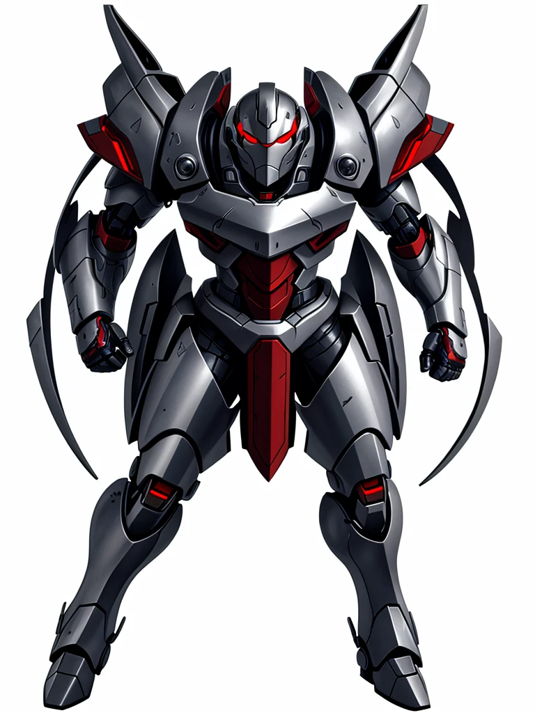 Grey armor,Eyes red,high resolution, ultra HD, mecha - SeaArt AI