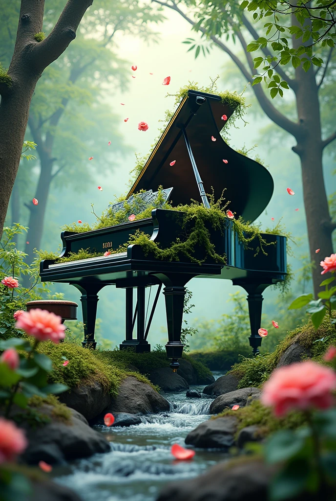 Create images that combine a musical instrument with nature - SeaArt AI