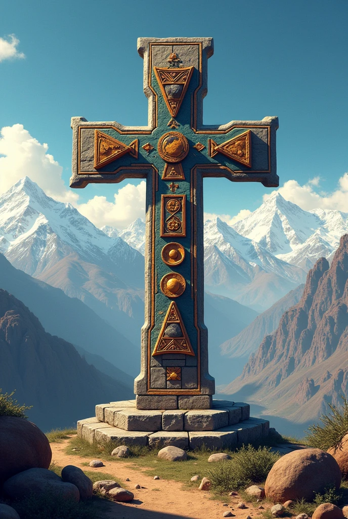 Crea la Cruz andina o chakana - SeaArt AI