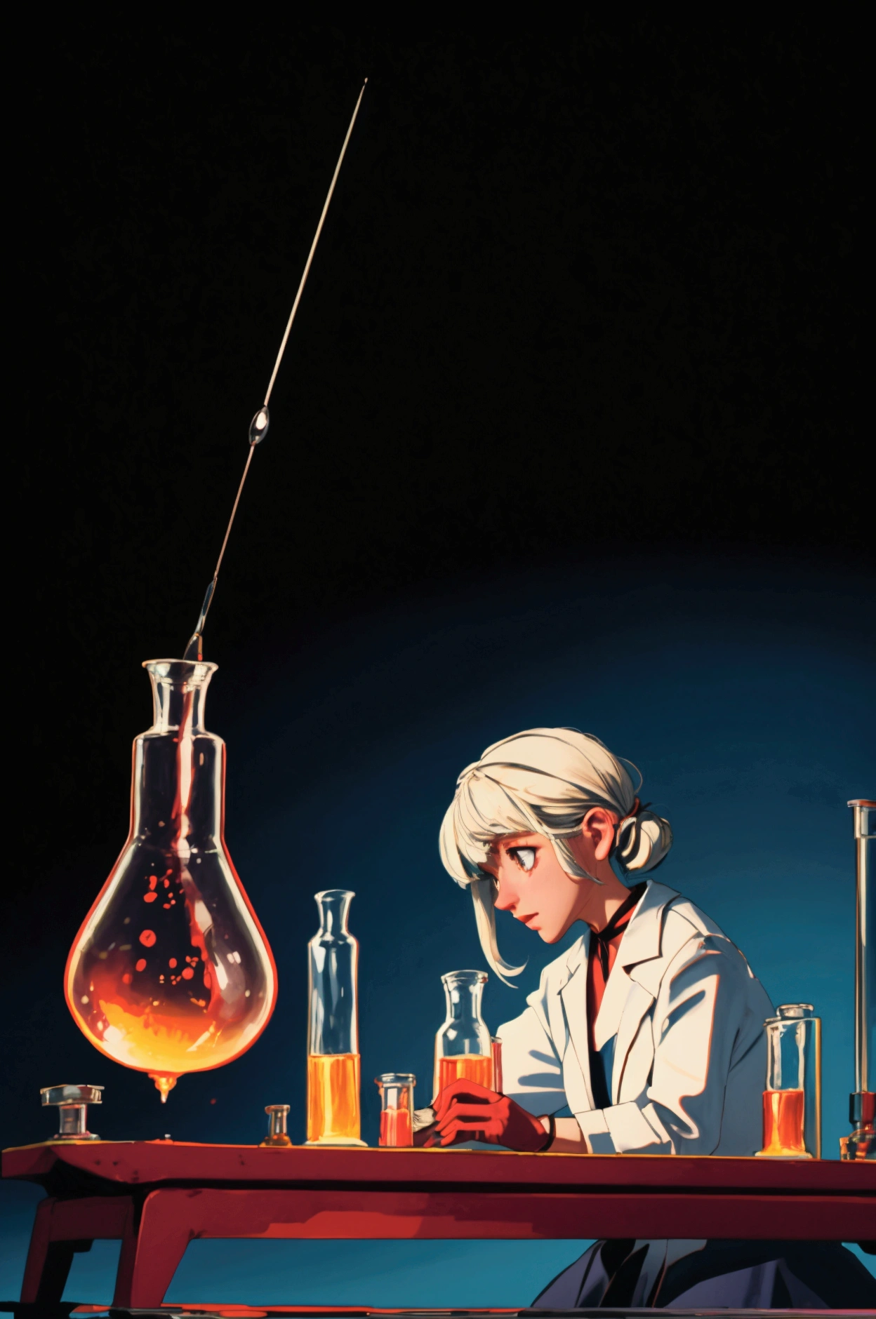 20th century chemistry lab with some scientific experiment - SeaArt AI