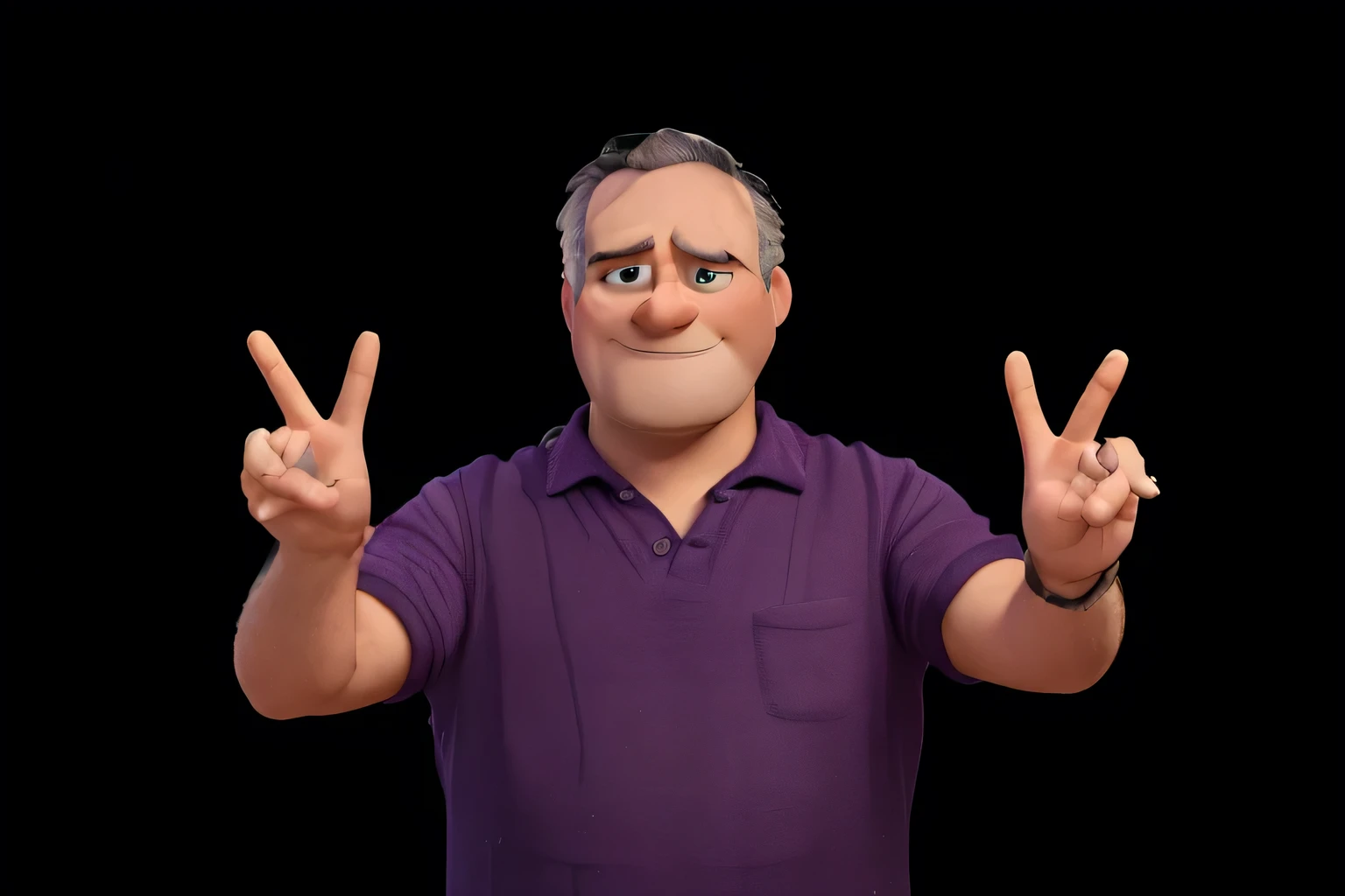 A close up of a person making a peace sign with their hands - SeaArt AI