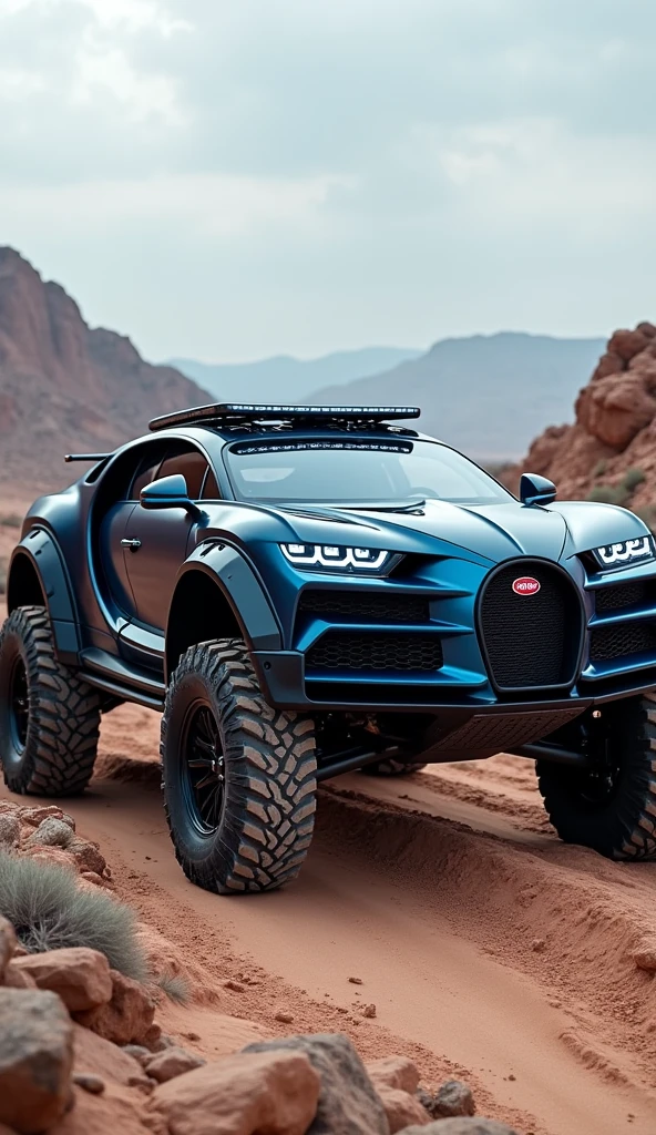 Imagine a Bugatti transformed into a powerful 6x6 off-roading luxury ...