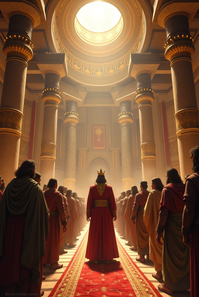 Biblical character the king of Cushan looking at the people of Israel ...