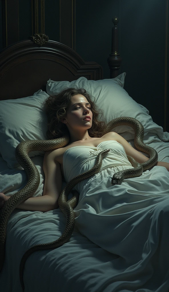 8. **Olympias with Snakes:** Illustrate Olympias in her bedroom - SeaArt AI