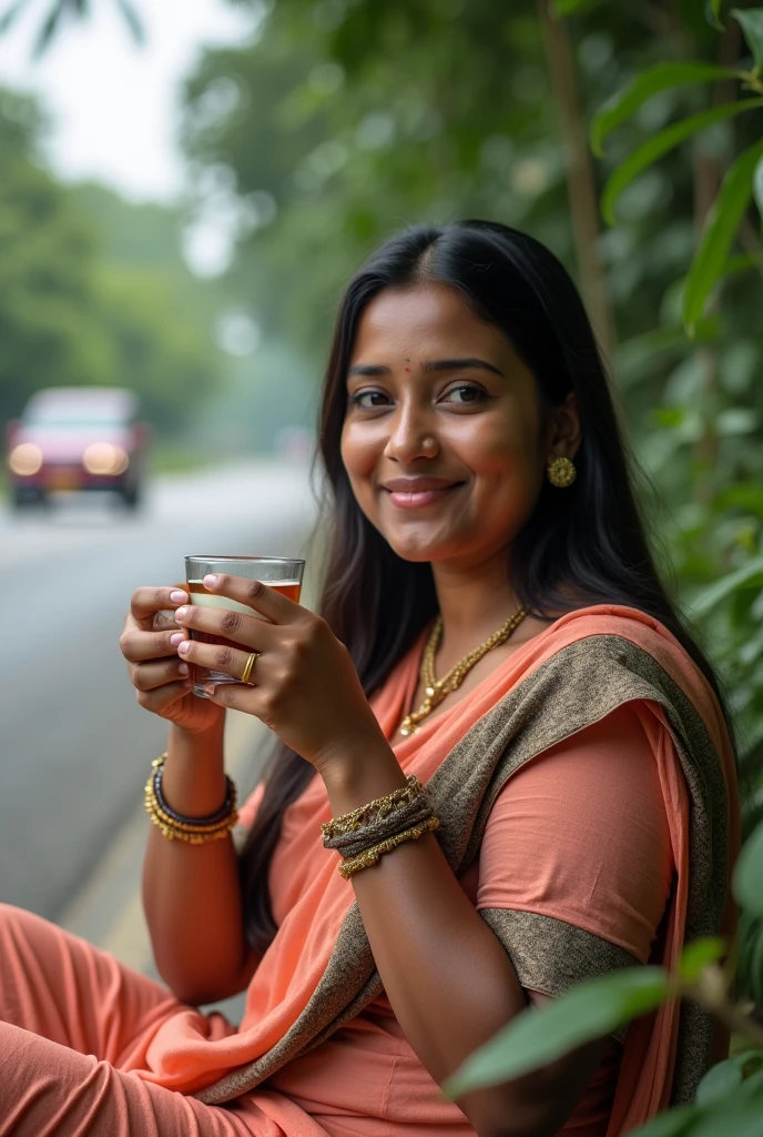 Realistic photo Kerala curvy chubby young female with black hairs and ...