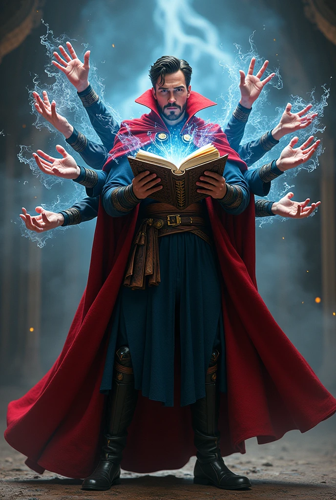 Realistic image. Doctor strange conjuring multiple arms. His real arms ...