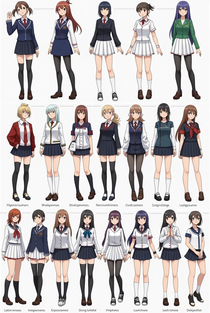 I want you to create a list of uniform orders for the interclass ...