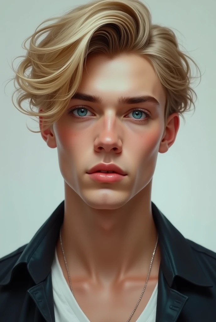 Boyish looking guy with blue eyes and sharp facial features and blonde ...