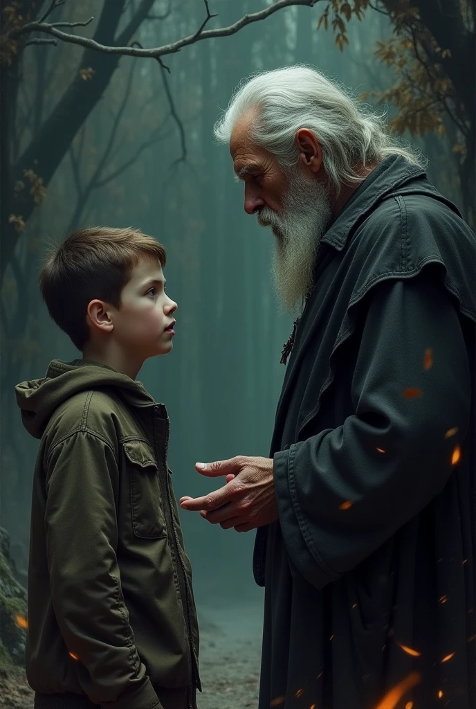 The old man reveals to a young boy that he has been chosen by the raven ...