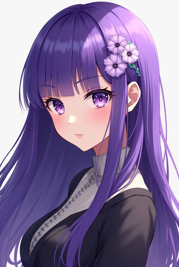 *I am a girl with striking and memorable hair... with long violet hair ...