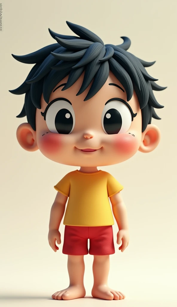 Crayon Shin-chan head, human body, front facing me, 3D style - SeaArt AI