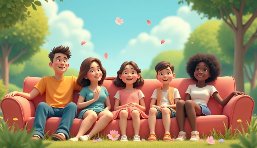 Animated visual of smiling people enjoying the results of the - SeaArt AI