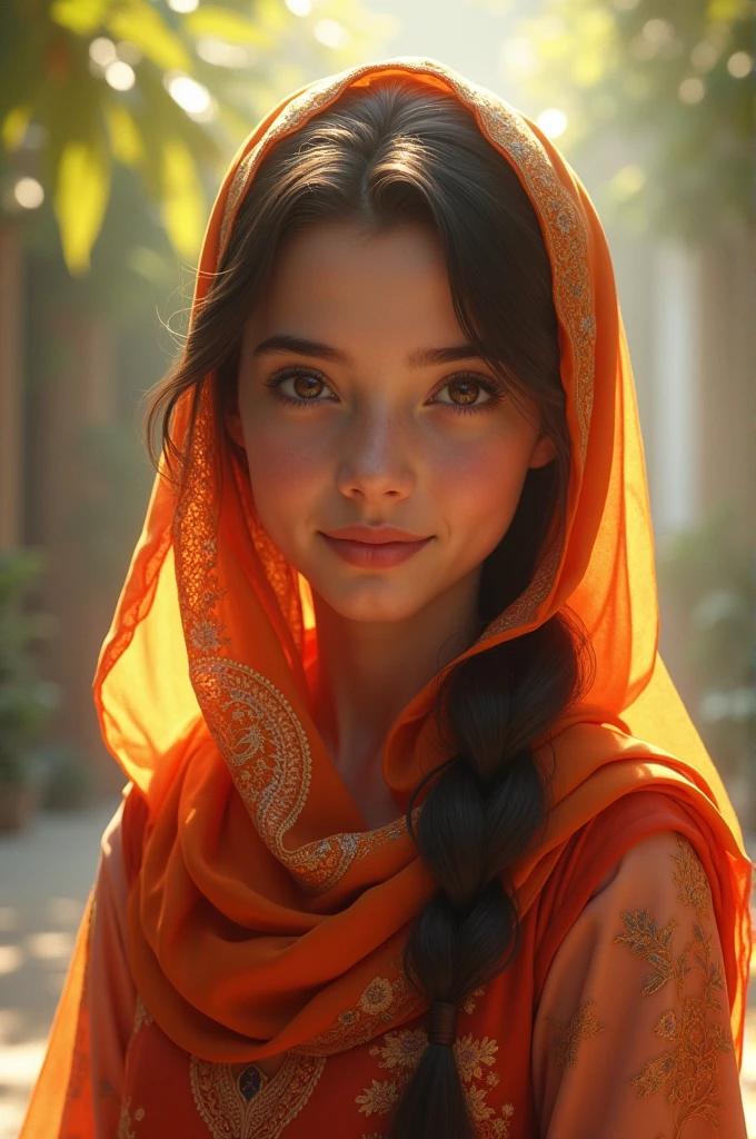 A Muslim girl with name Sarah - SeaArt AI