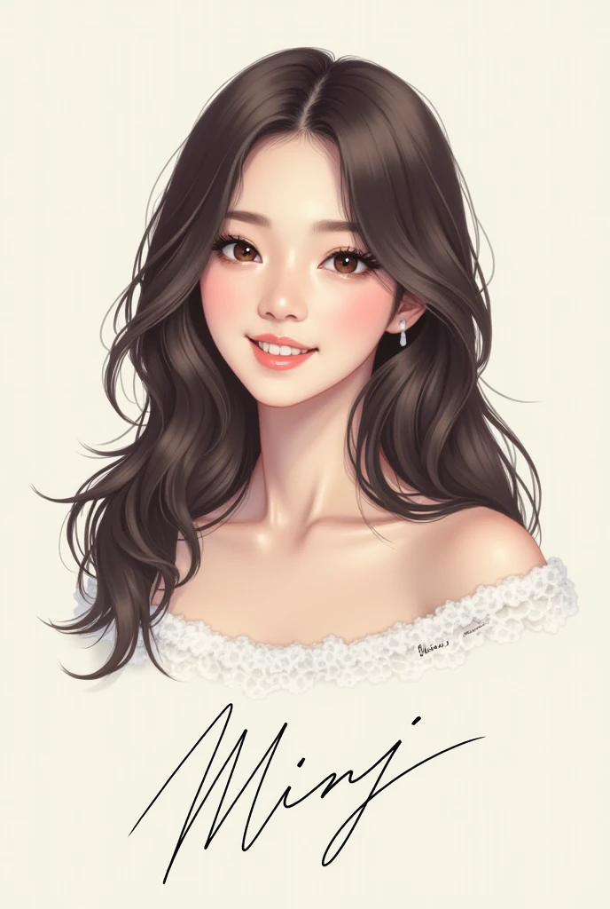 Show me a autograph for Minji - SeaArt AI