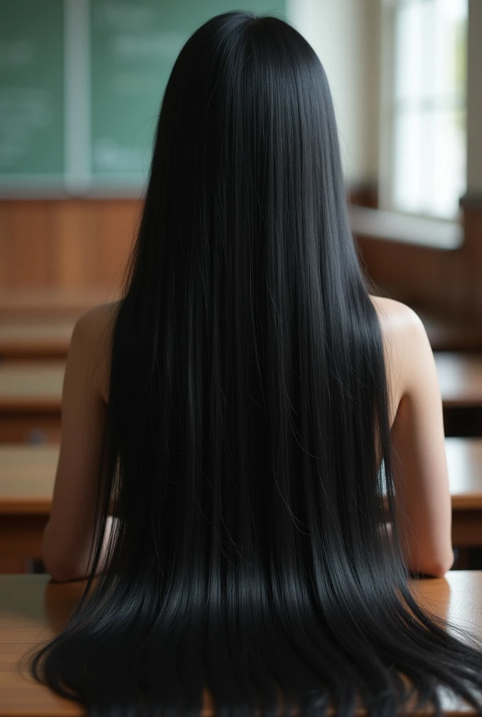 8k Rear view thin 7Head and Body Ultra HD She slicked back her dark ...