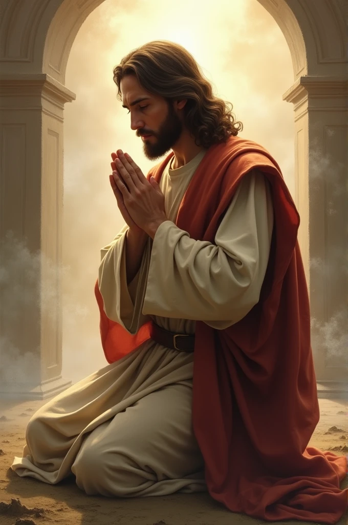 Jesus christ praying - SeaArt AI