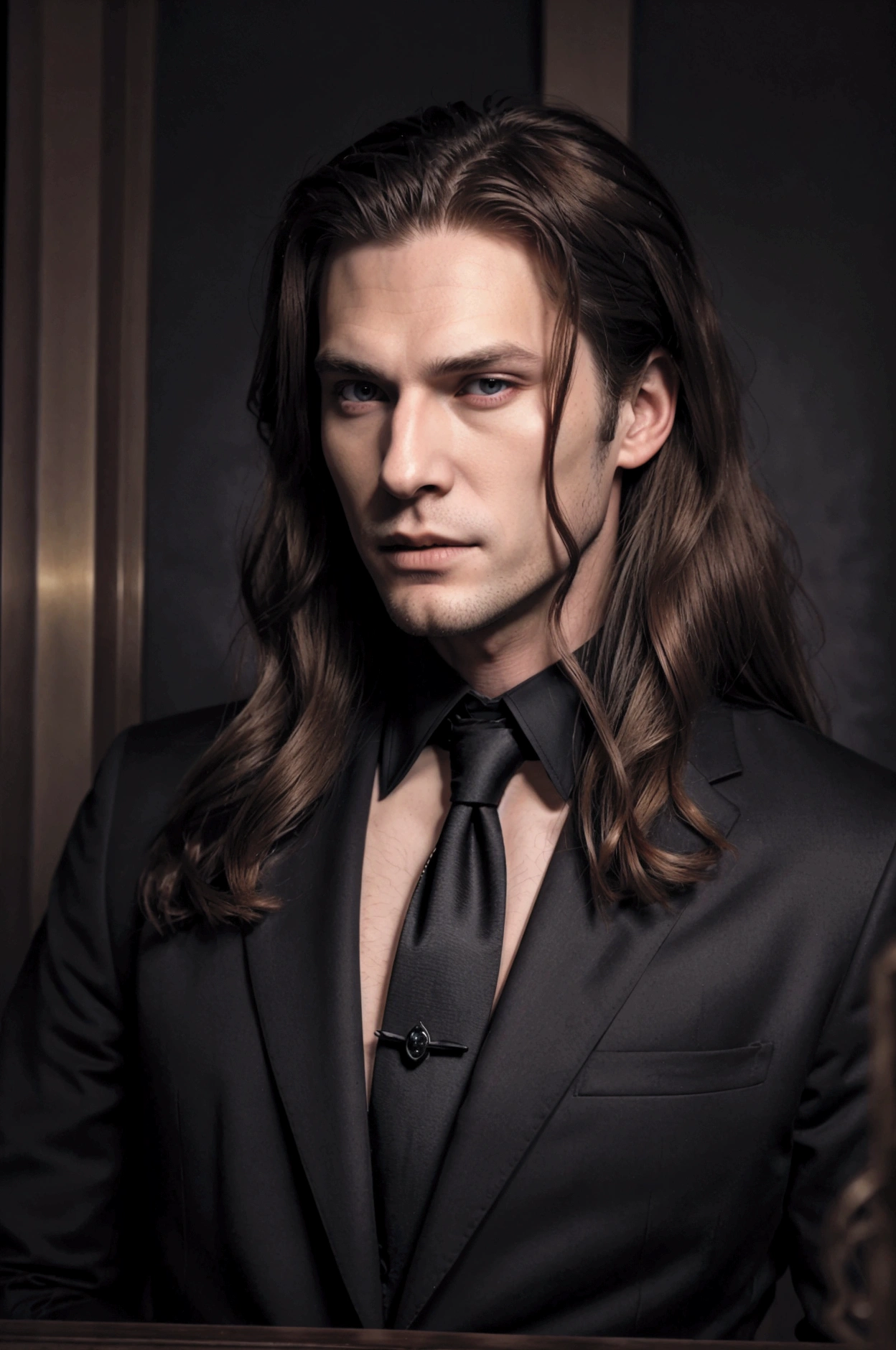Just one man, very handsome man, golden hair with long hairstyle ...