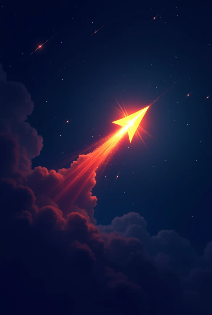 A logo featuring a shooting star soaring through the sky, representing ...