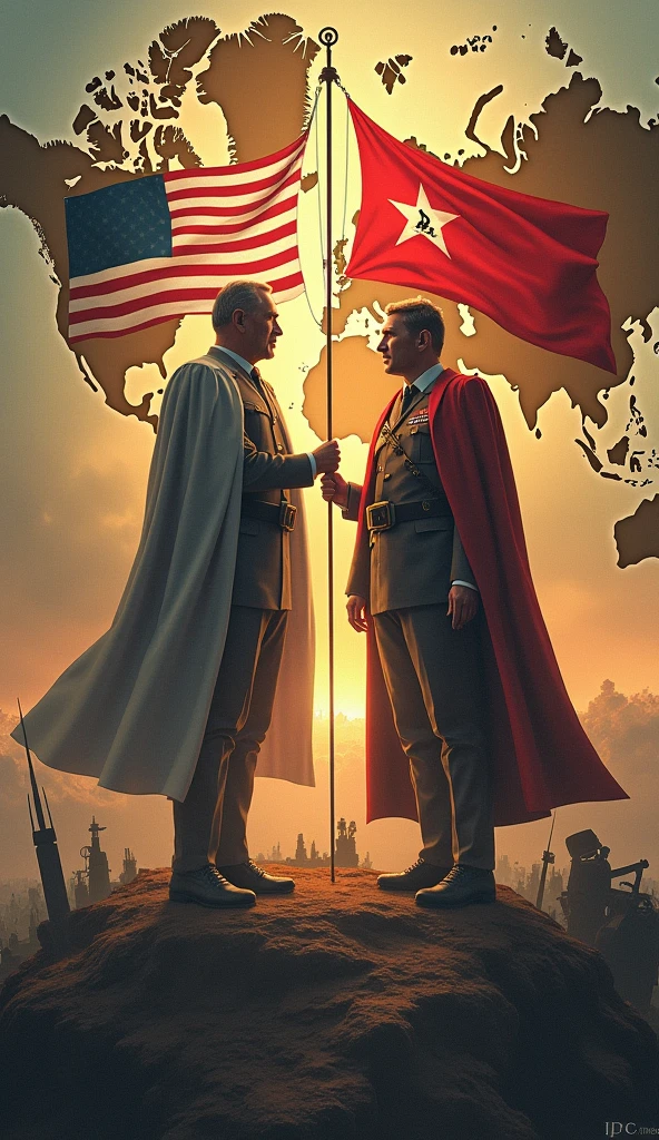 After world war 2 ussr and usa, a map visual and these two countries ...