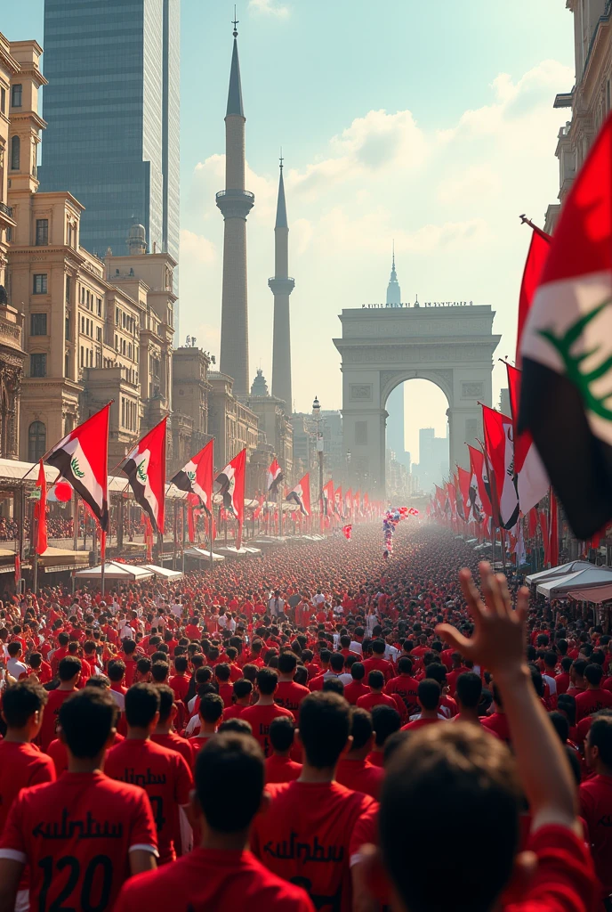Tahrir Square has the Iraqi national team - SeaArt AI