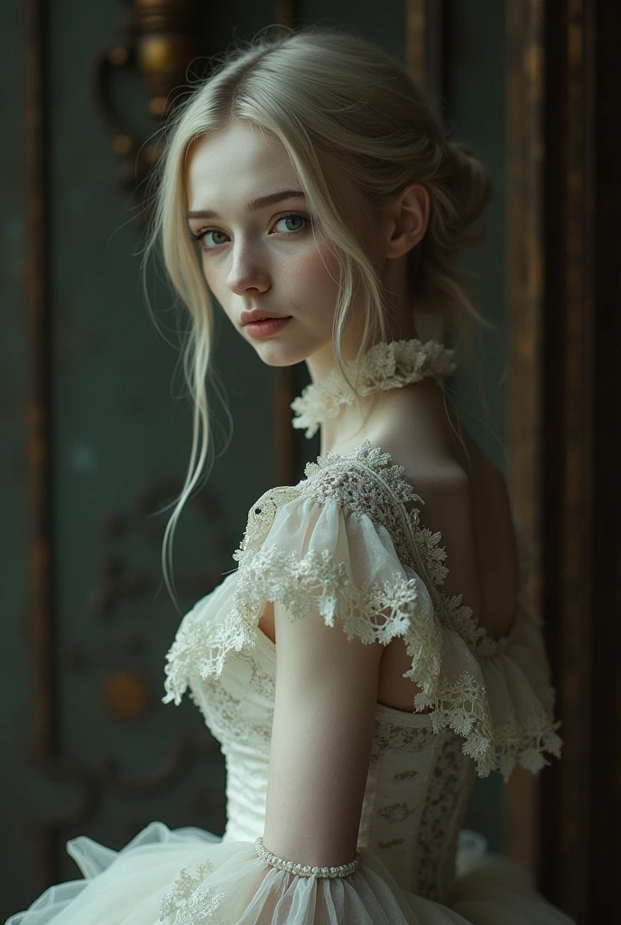 Realistic,victorian era, woman with waist length straight mousy blonde ...