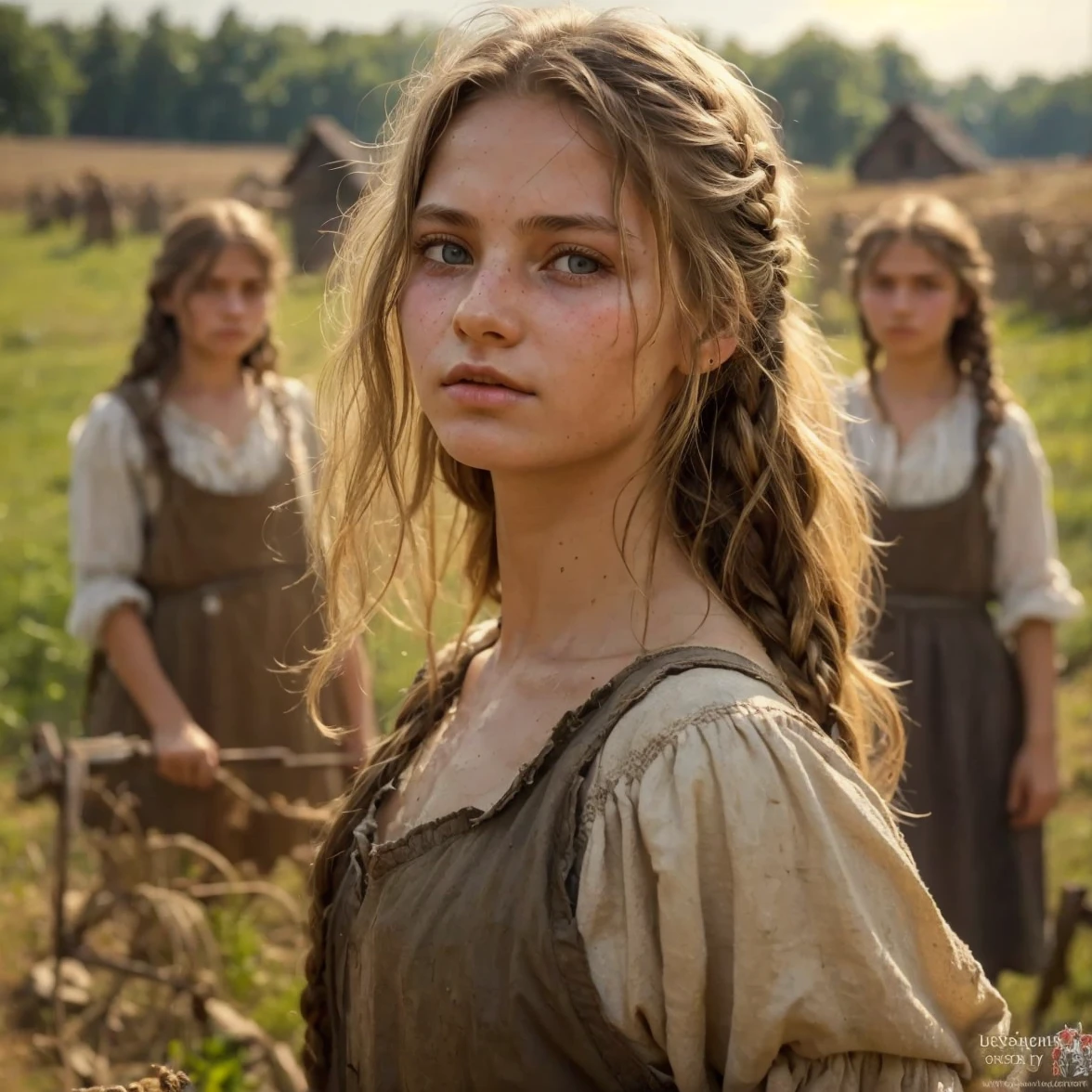 Russian serf girls of forced labor 19 century hard labor in the manor ...