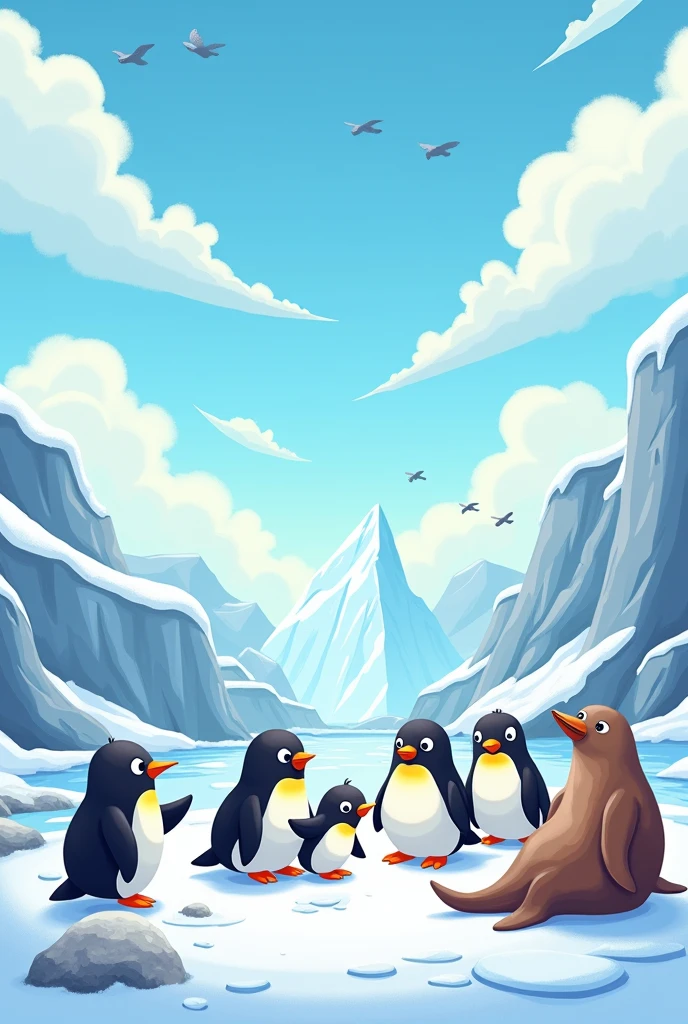 Penguins, Seals and elephant seals living together in Antarctica ...