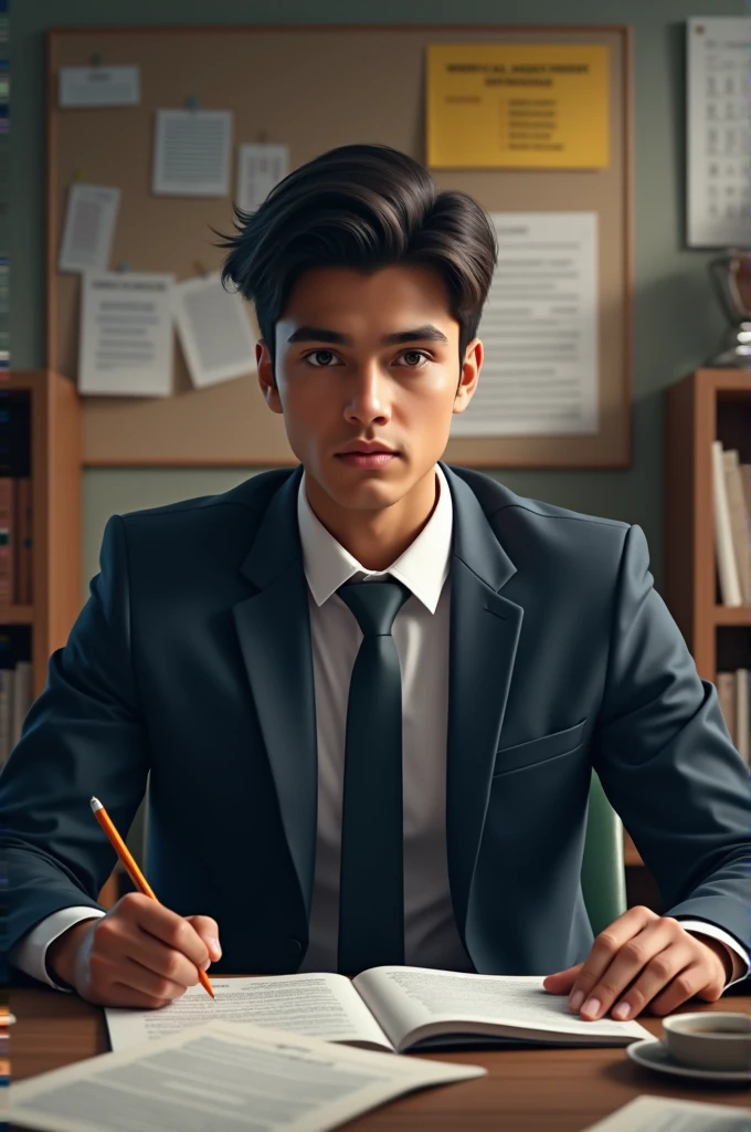 Give an image of upsc aspirant - SeaArt AI