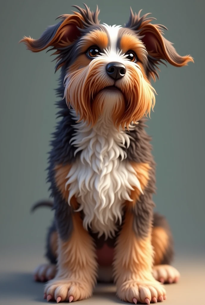 Combina la raza de un bull terrier con un cooker - SeaArt AI