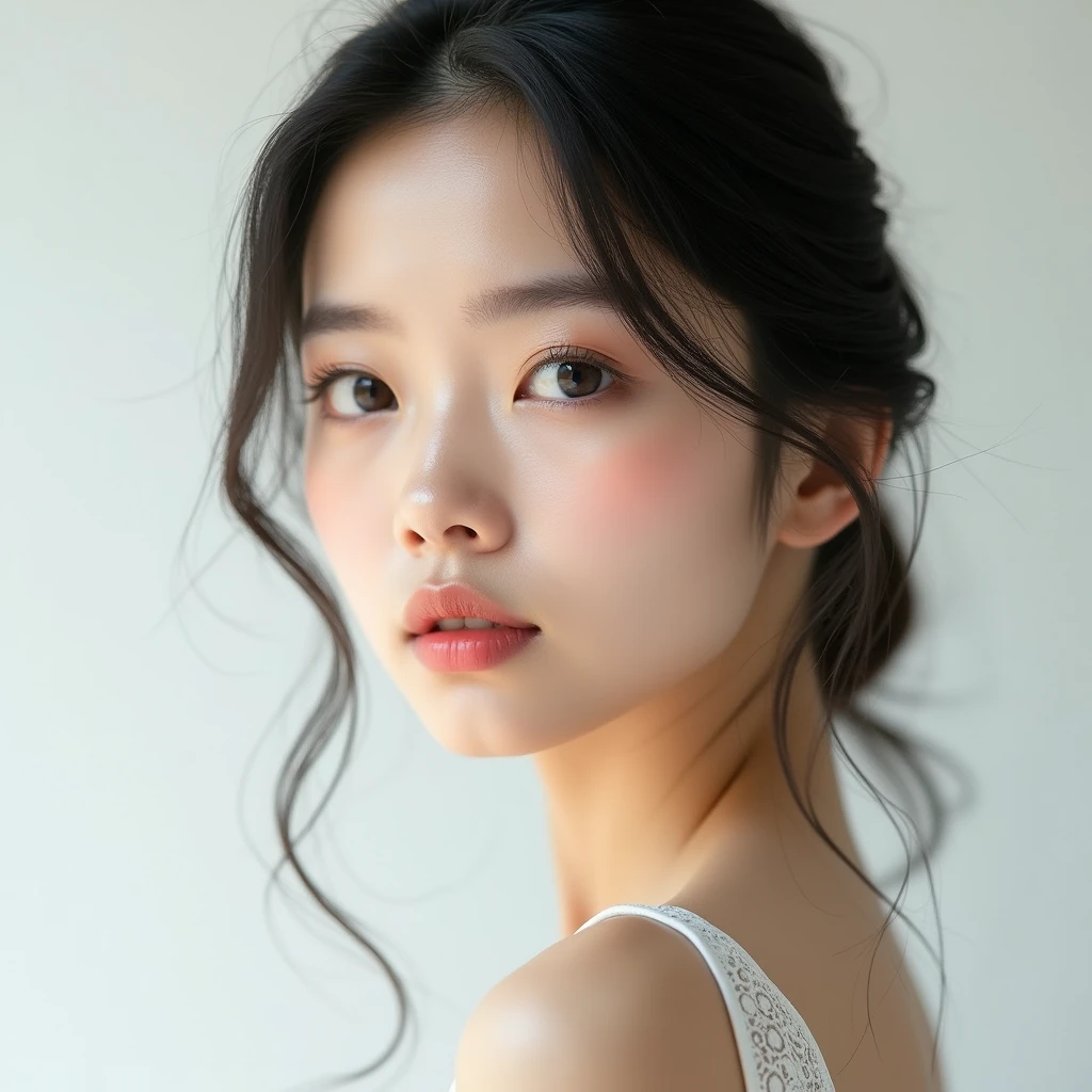"A young Korean woman in her early to mid-20s is captured against a ...