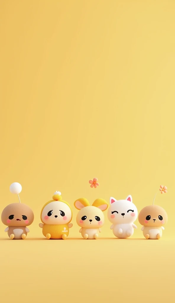 （Most of the background is solid color.），Simple animation of small cute ...