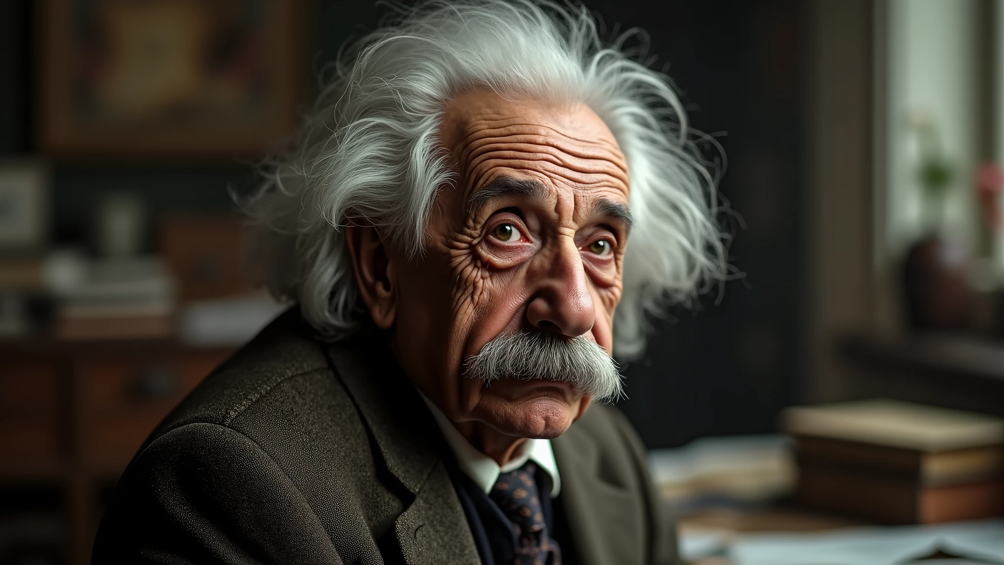 Arafed image of a man with a mustache and a suit jacket - SeaArt AI