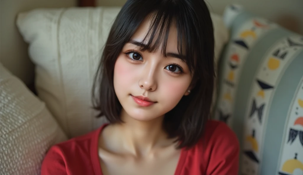 A girl is shown from the knees up, standing in a relaxed pose - SeaArt AI