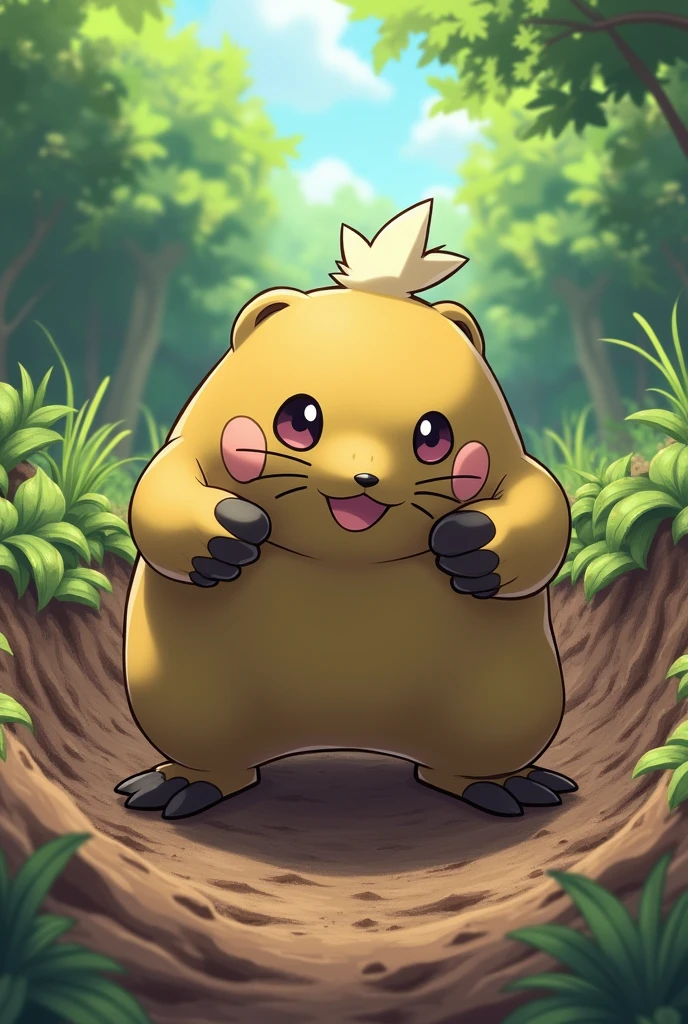Mole with earth power (digging) , pokemon style - SeaArt AI