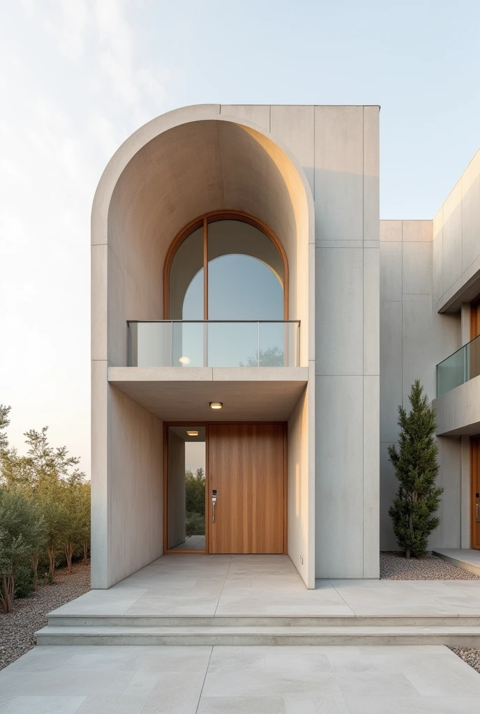 Imagine a modern and geometric facade, that plays with innovative ...